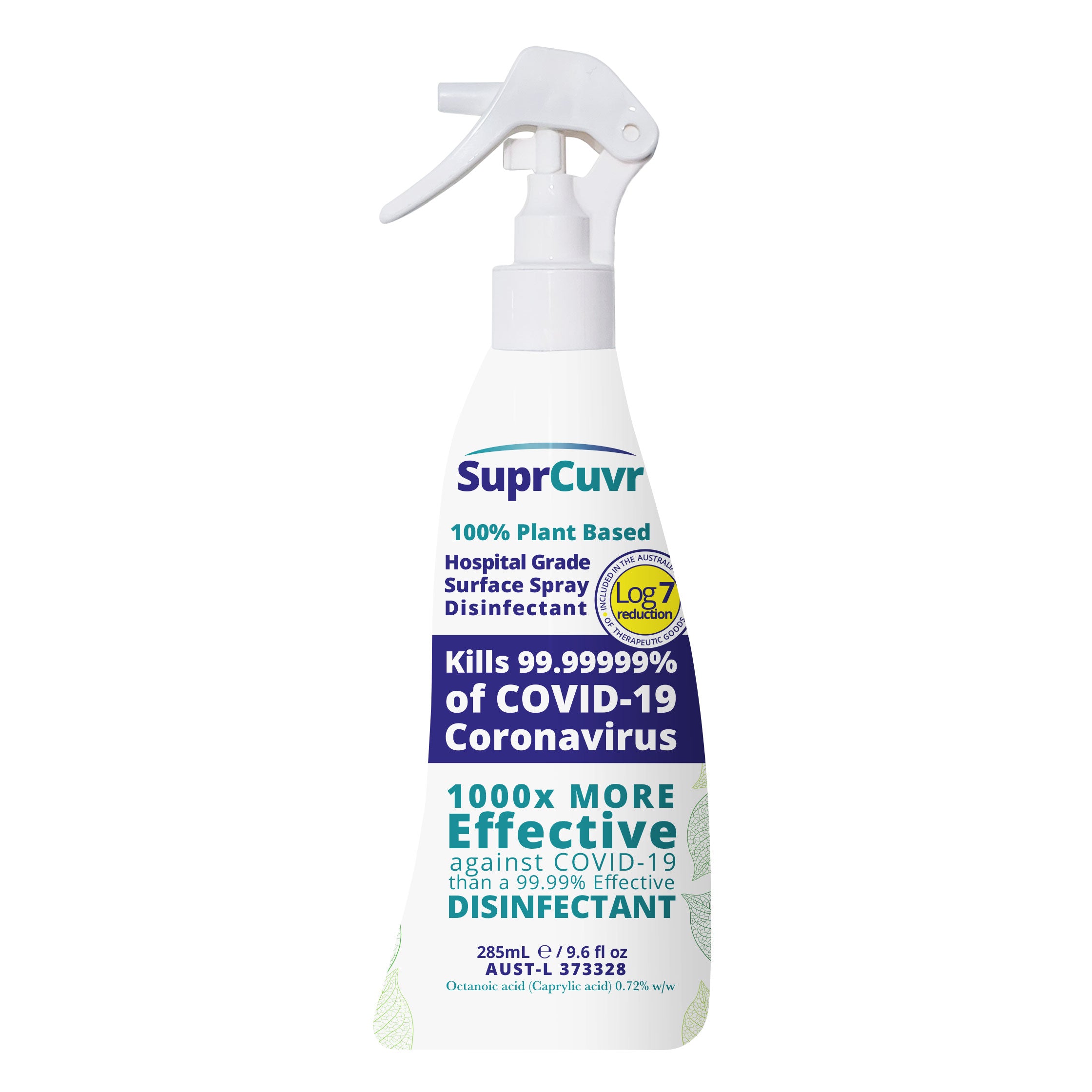 SuprCuvr™ 285ml Spray Disinfectant - TGA Registered - ALL NATURAL - CO ...
