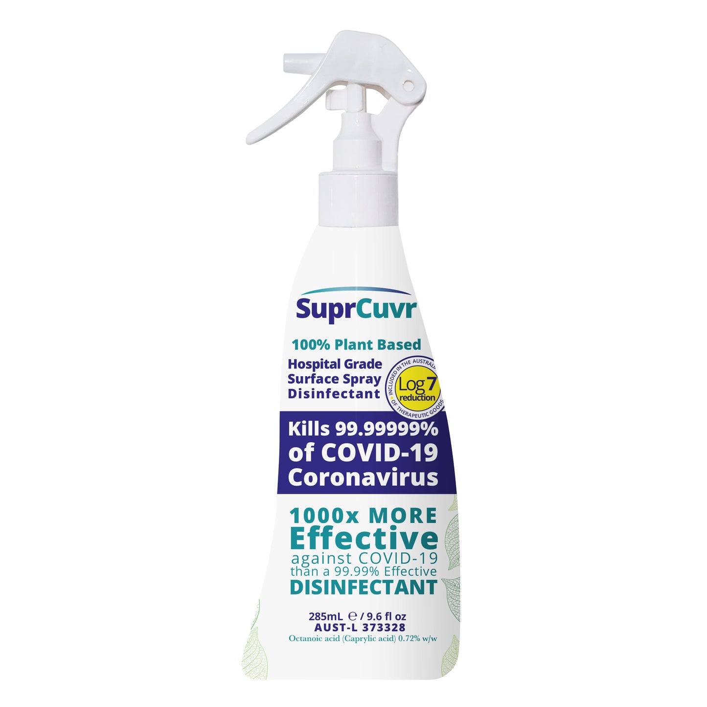 SuprCuvr™ 285ml Spray Disinfectant - TGA Registered - ALL NATURAL - CO ...